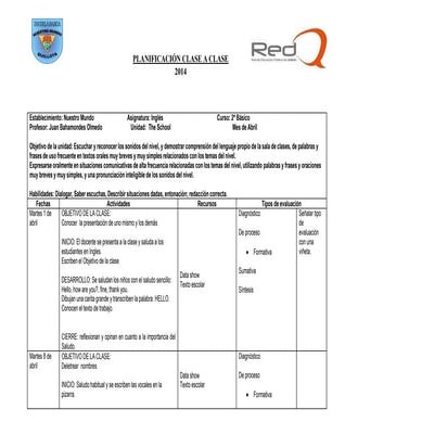 Ejercicio De Planificación Docx