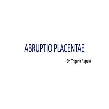 Abruptio Placentae Ppt Pptx
