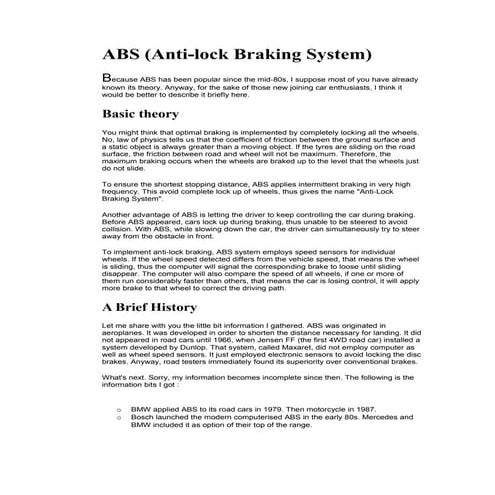 Abs | DOC | Auto Racing | Sports