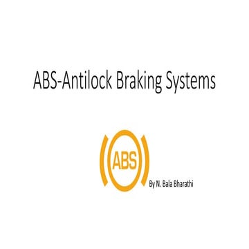 Abs antilock braking systems | PPTX