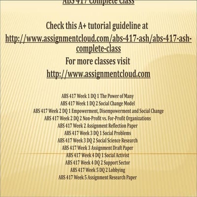 Abs 417 complete class | PPT