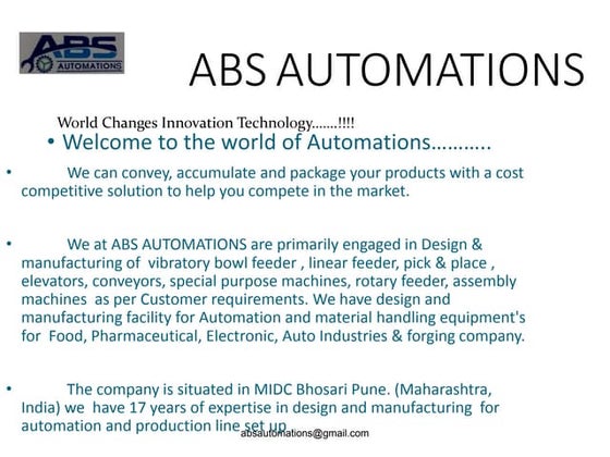 ABS Automation Presentation | PPT