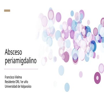 Absceso periamigdalino, revisión de la literatura | PPTX