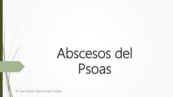 Absceso Del Psoas | PPT