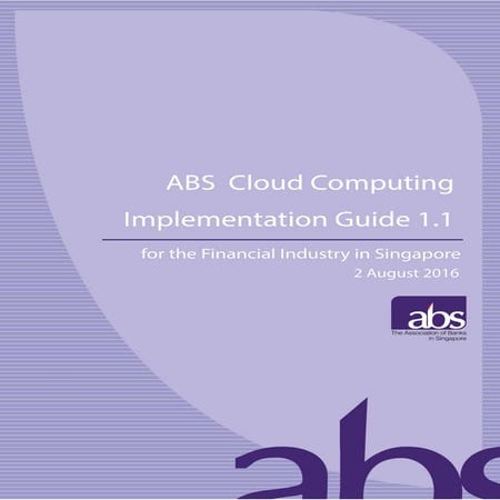 ABS Cloud Computing Implementation Guide 1.1 | PDF
