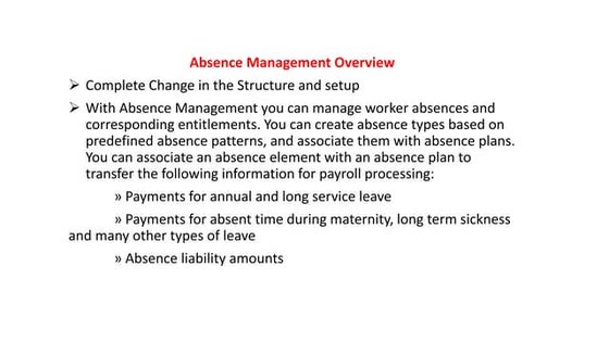 Oracle Fusion Cloud Absence Management | PDF