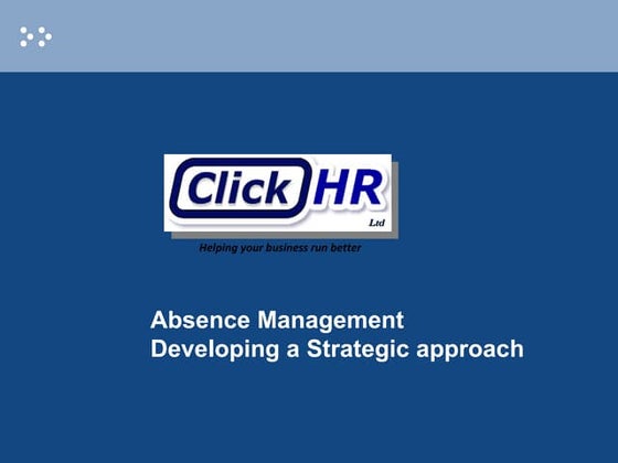 Absence management slides | PPT