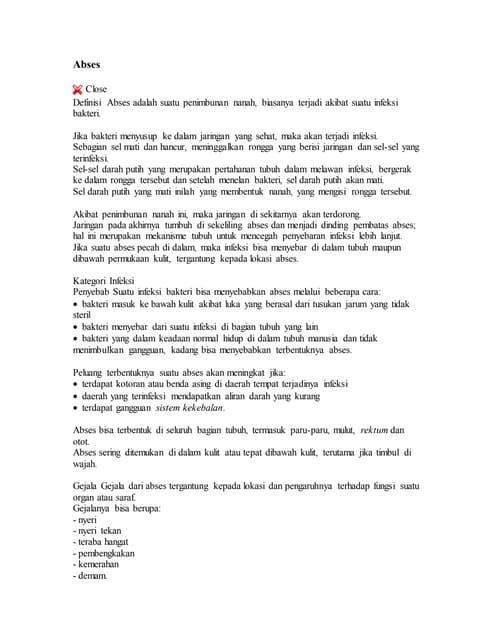 Laporan pendahuluan asuhan keperawatan abses mandibula | DOCX