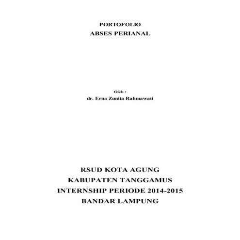 Abses perianal | DOCX