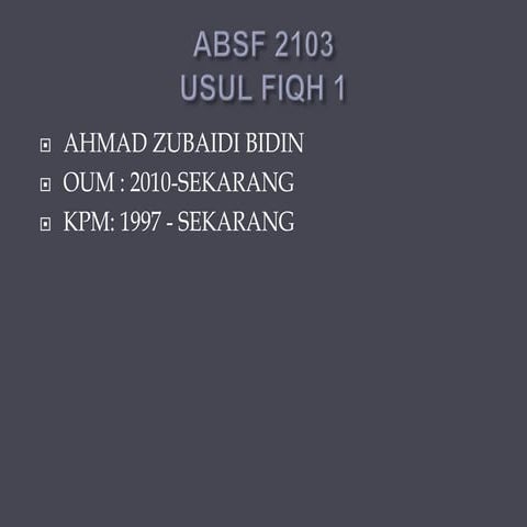 Absf 2103 t1 | PPTX