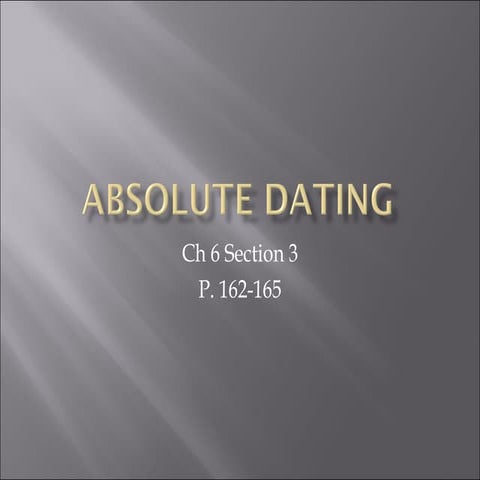 Absolute Dating | PPT