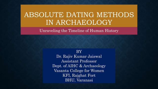 Exploration Method’s in Archaeological Studies & Research | PPTX