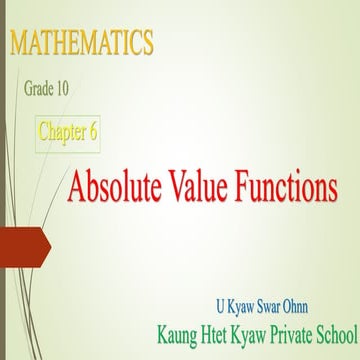 Absolute function | PPTX