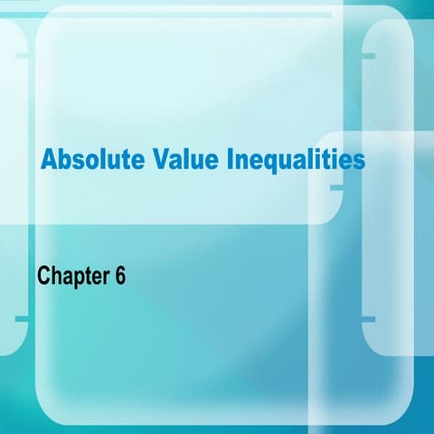 Absolute inequalities | PPT