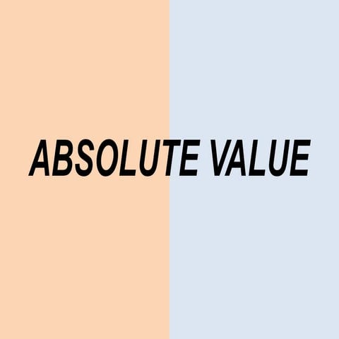 Absolute Value Intro | PPT