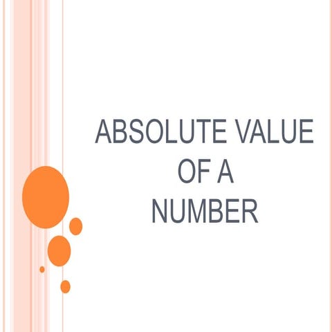 Absolute Value | PPT