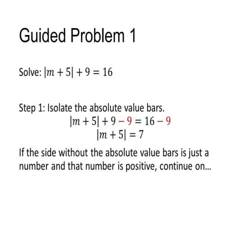 Absolute Value Equations | Ppt