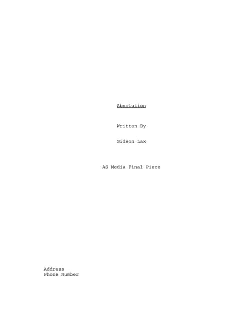 Screenplay for movie trailer | DOCX | Movies | Entertainment