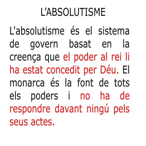 Absolutisme Bases | PPTX