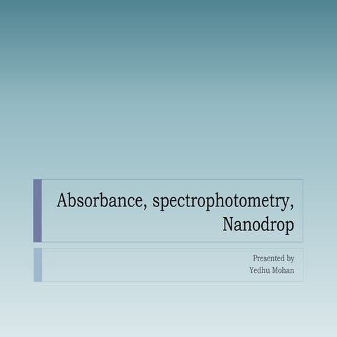 Absorbance | PPTX