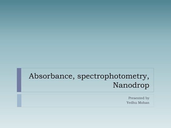 Nephelometry and turbidimetry | PPTX