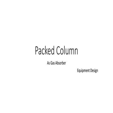 packed absorption and stripping column | PPT