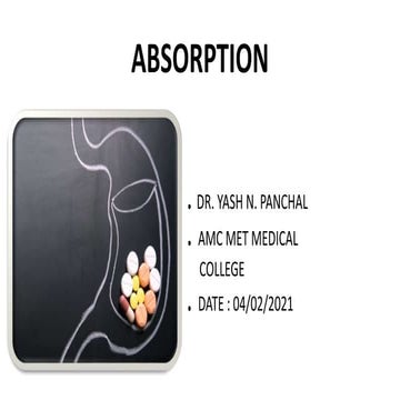 Absorption of Drugs | PPTX