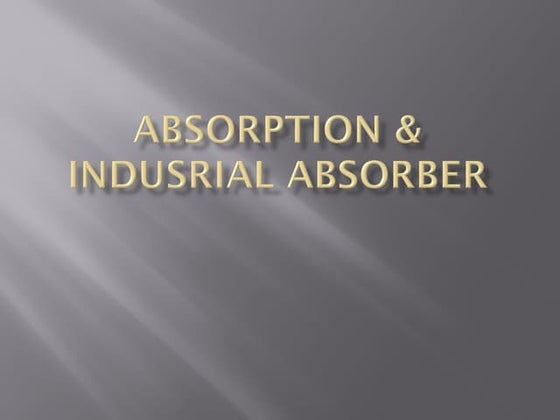 packed absorption and stripping column | PPT