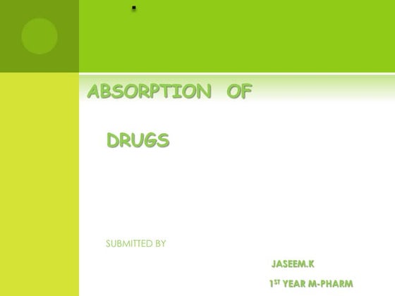 Basics of Pharmacokinetics | PPTX
