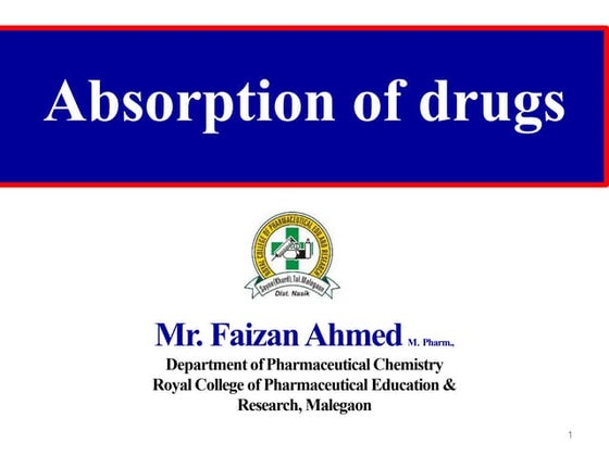 pH partition theory of drug absorption | PPT