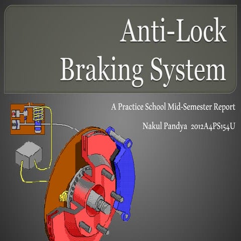 Anti-lock braking system | PPTX
