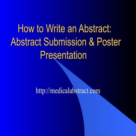 How to Write an Abstract | PPT
