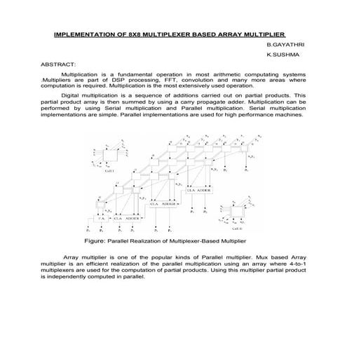 mux based array multiplier | PDF