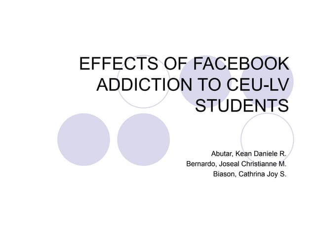 The Bergen Facebook Addiction Scale | PPTX