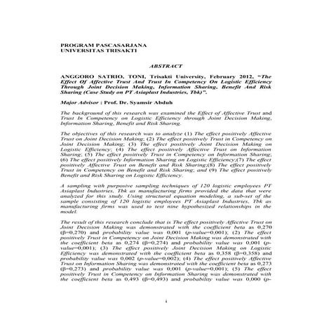 Abstract | DOC | Logistics | Business