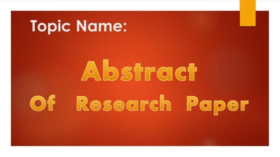 Abstract writing | PPT