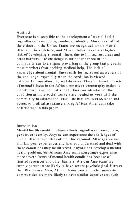 Mental Health Awareness | PPTX