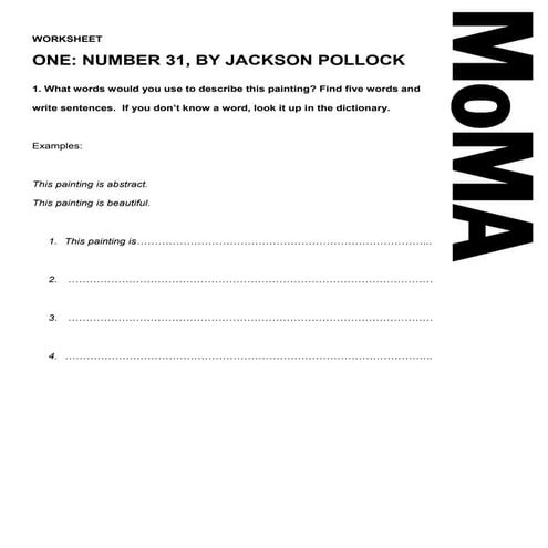 Abstract expressionism worksheet | PDF