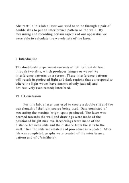 DIFFRACTION USING TWO BLADES TO CALCULATE WAVELENGTH OF LIGHT WITOUT ...