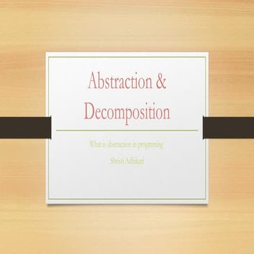 Abstraction & Decomposition.pptxjjjjjjjjjjj | PPTX
