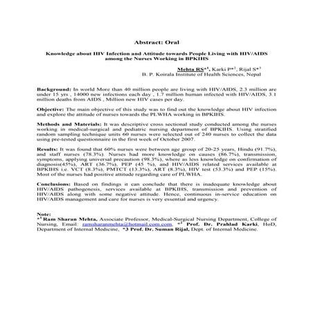 Abstract ka among nurses | PDF