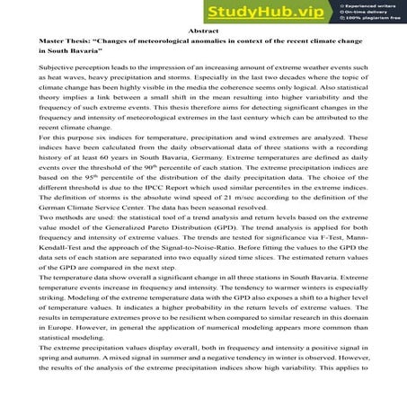 Abstract Master Thesis | PDF