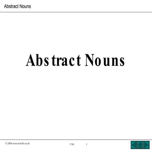 Abstract Nouns | PPT