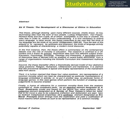 Abstract Of Doctoral Thesis | PDF