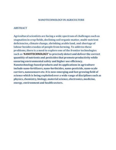 Nanotechnology | PPT