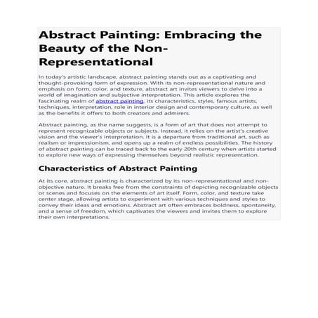 Guidelines for Abstract Paintings | DOCX