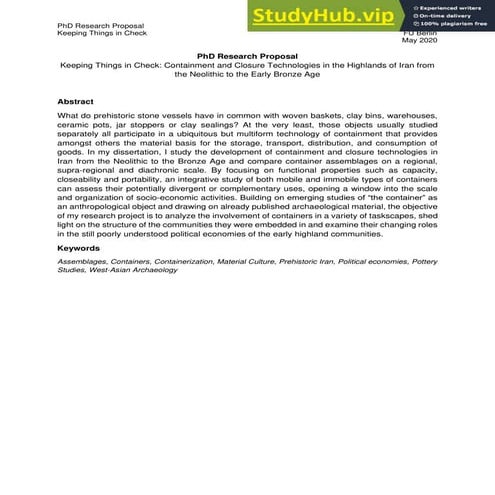Abstract PhD Research Proposal | PDF
