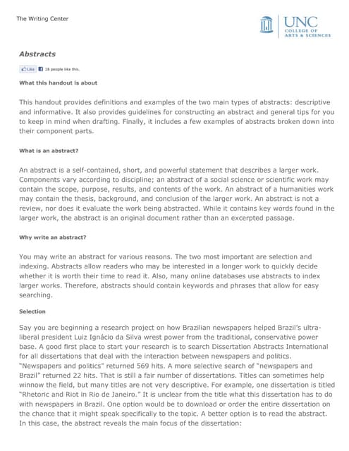 How To Write An Abstract