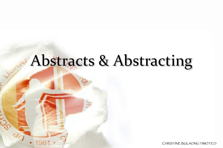 Abstracts Abstracting abstracts-abstracting