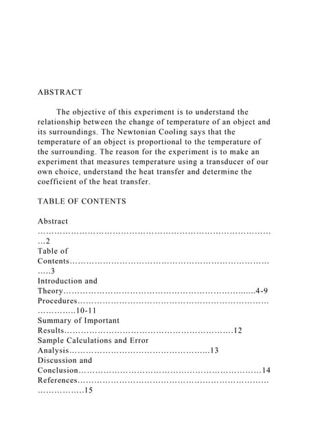 Newton’s Law Of Cooling | PPT